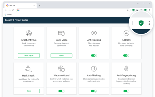 Конфіденційність і захист від стеження | Avast Secure Browser