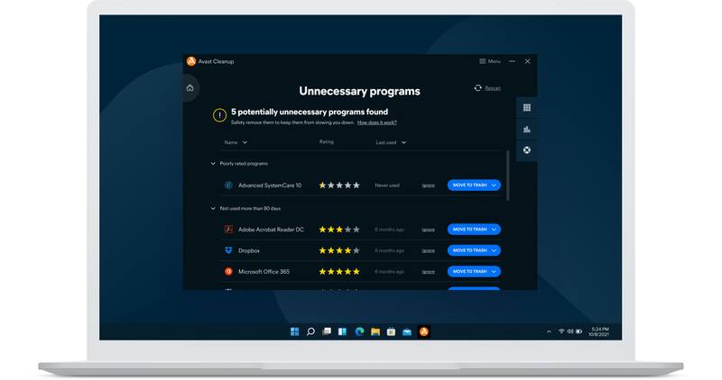 Limpie y acelere el PC con Windows | Descargue Avast Cleanup