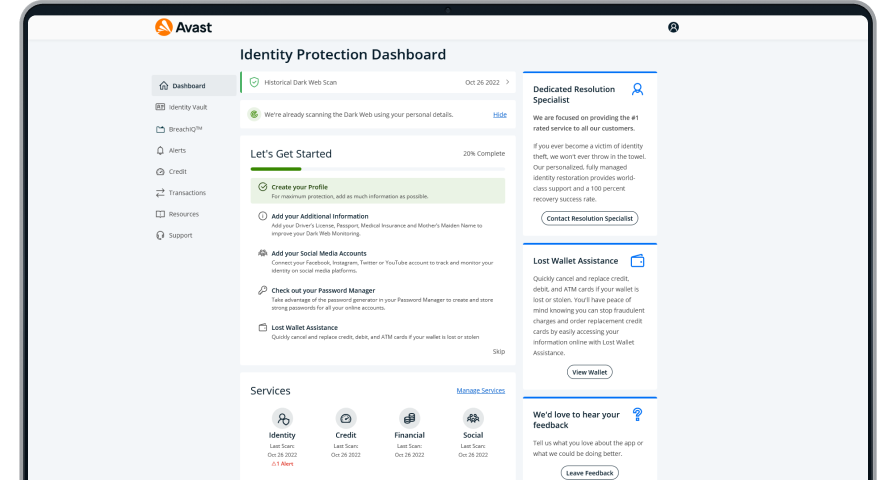 Identity Theft Protection & Insurance | Avast Secure Identity