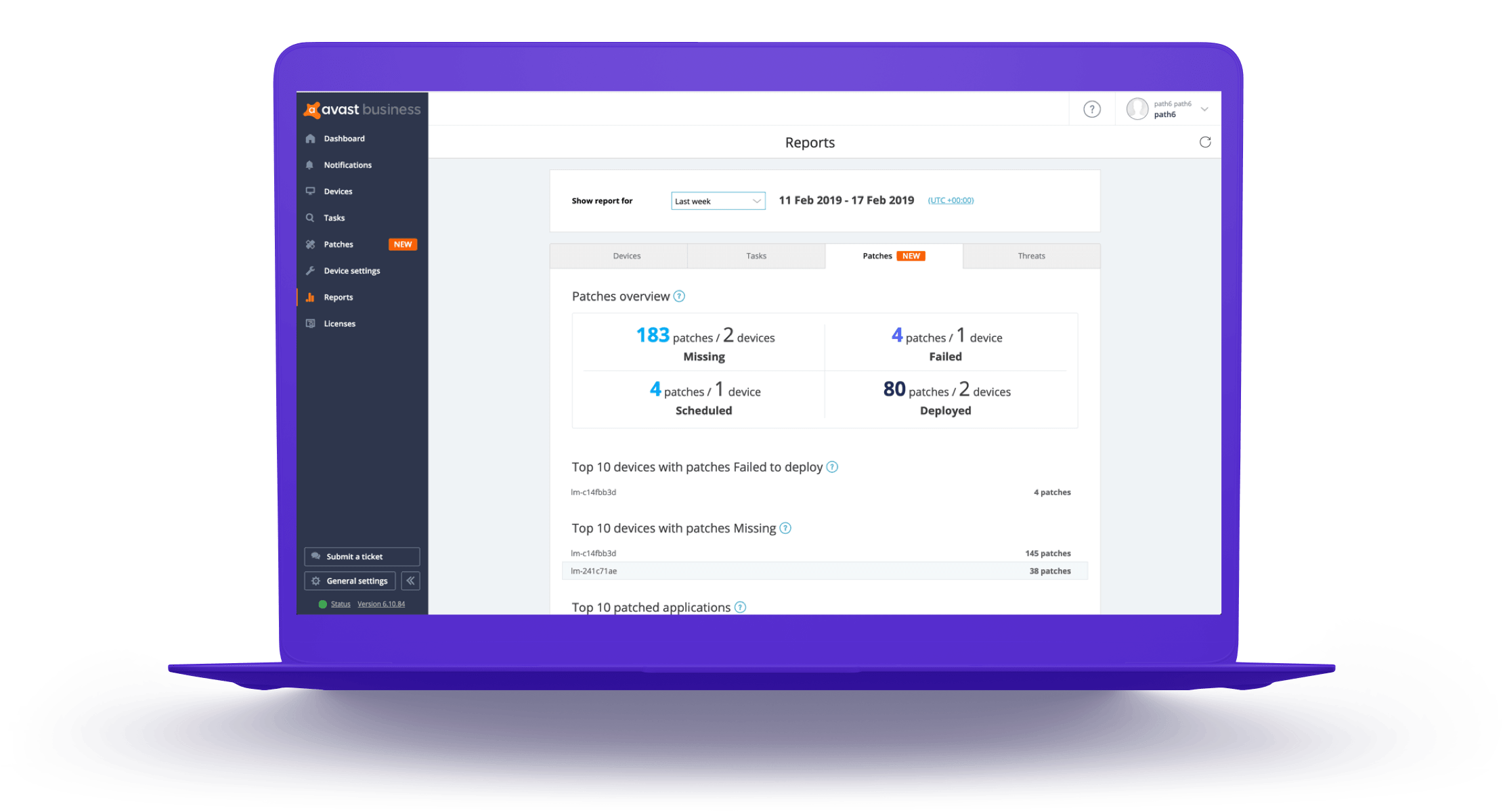 Administración de parches | Parche automático | Avast Business
